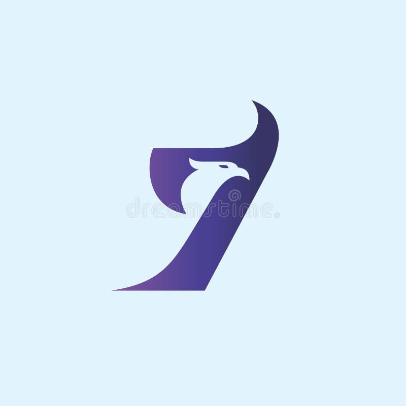 Seven Eagle Logo. Number Seven Logo Stock Vector - Illustration of wing ...