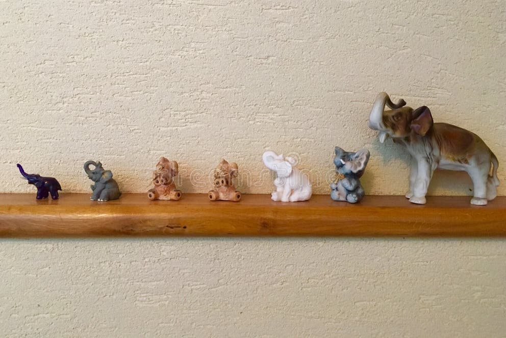 Seven elephants stock photo. Image of souvenir, seven - 77272984