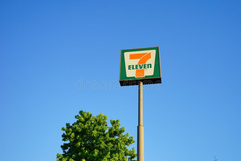 Seven Eleven sign editorial photography. Image of modern - 89550702
