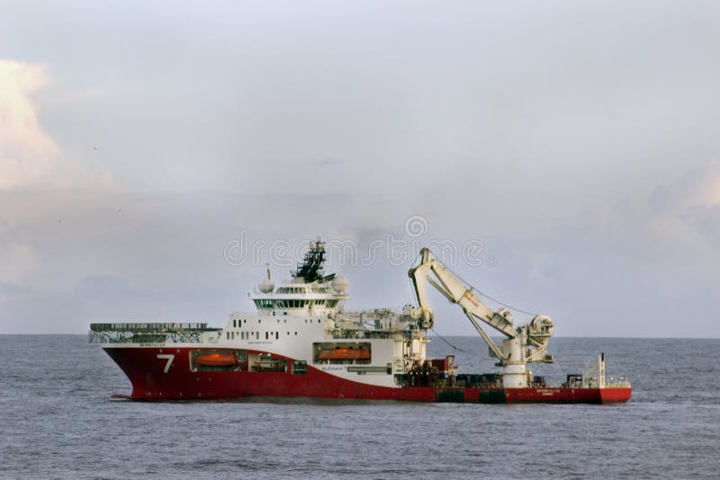 The New Seven Sun Offshore Construction Vessel. Editorial Stock Image ...