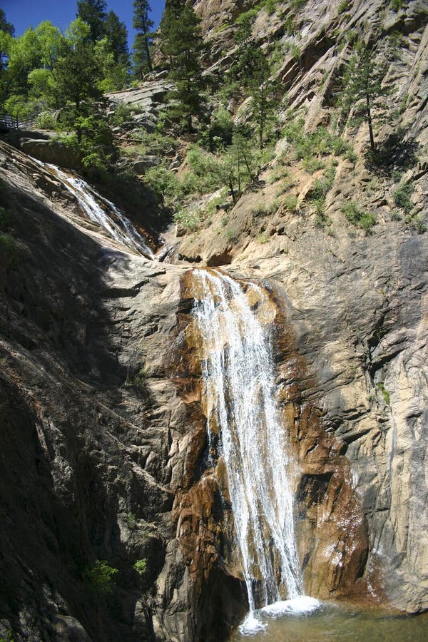 Seven Falls in Colorado Springs Stock Image - Image of landscape ...