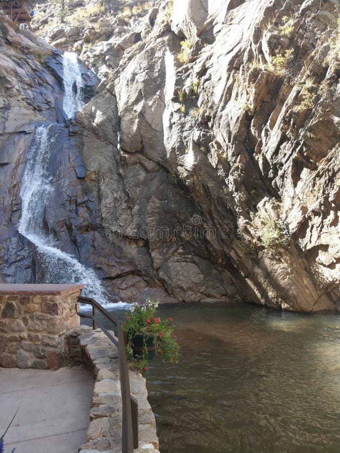 Seven falls waterfall stock image. Image of seven, waterfall - 163927173