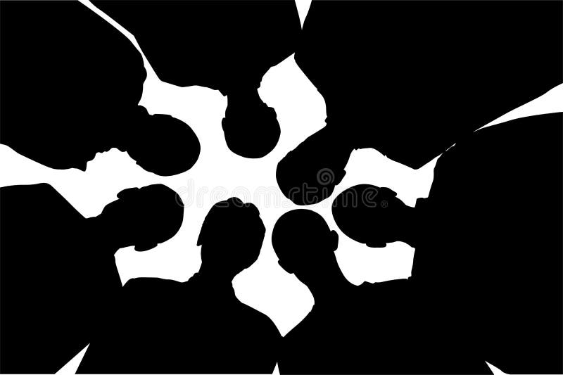 Seven friends silhouette stock vector. Illustration of occupation - 3567485