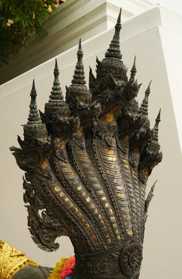 Seven Headed Serpent Sculpture Editorial Photography - Image of church ...