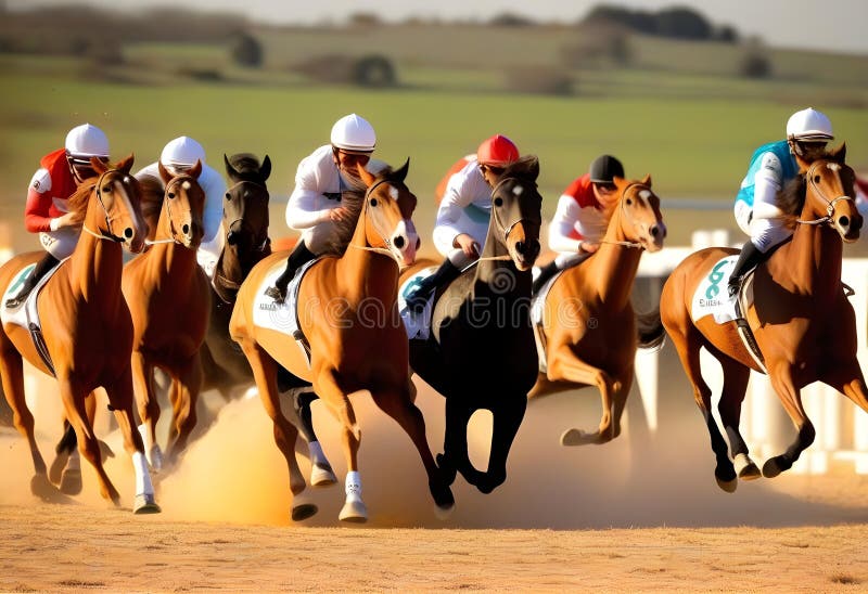 Seven Horses Force Running Out Stock Illustration - Illustration of ...