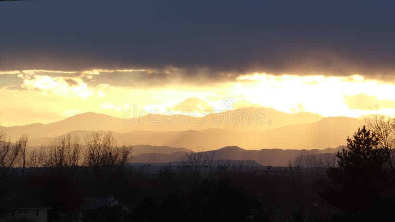 Seven Layer Sunset stock image. Image of color, beautiful - 62347867