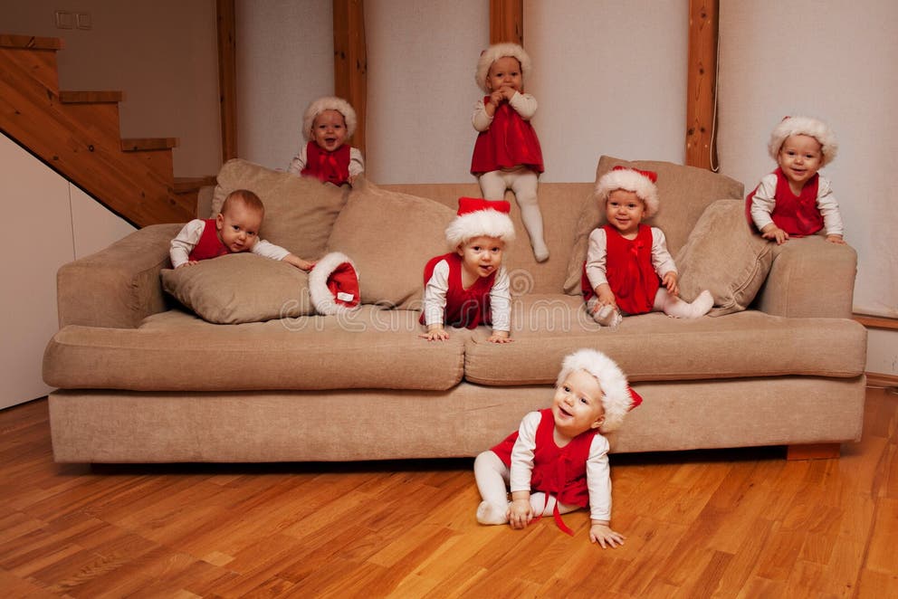 Seven little elves stock photo. Image of baby, copy, twins - 40141928