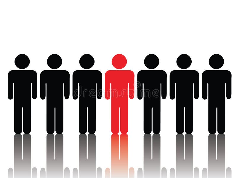 Seven Man Team stock vector. Illustration of organization - 7971901