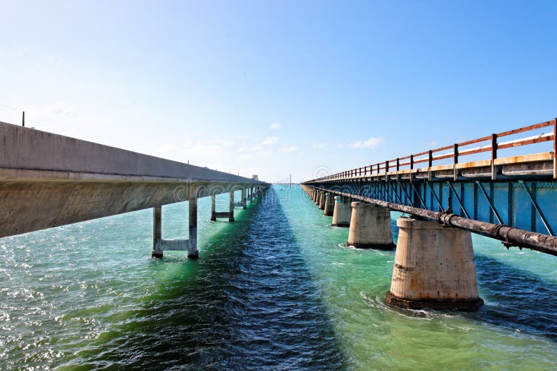 Florida Keys Bridges stock photo. Image of exterior, architecture ...