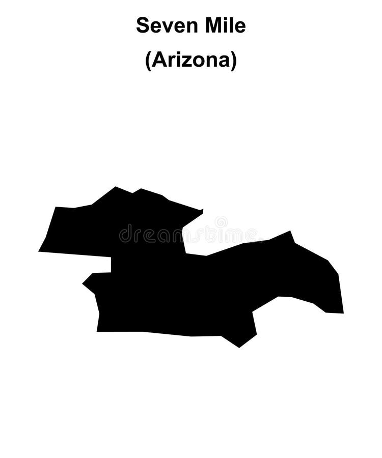 Seven Mile outline map stock vector. Illustration of isolated - 385910670