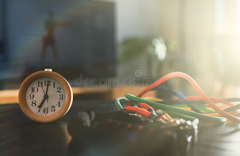 Time for morning exercises stock photo. Image of strength - 236456164