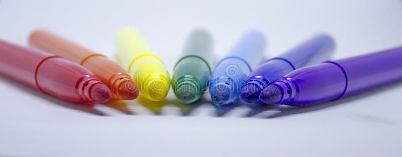 Rainbow markers stock vector. Illustration of marker - 27007942