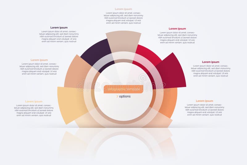 Six Option Circle Infographic Diagram. Vector Illustration Stock Vector ...