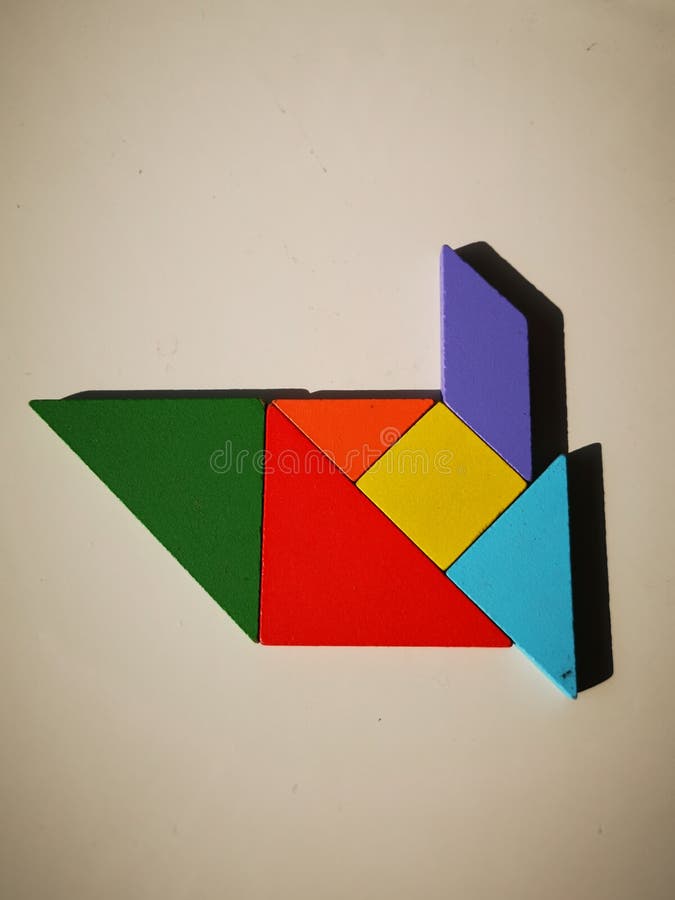 Seven Piece Puzzle To Build a Special Pattern Stock Image - Image of ...