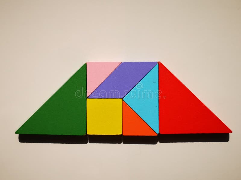 Seven Piece Puzzle To Build a Special Pattern Stock Photo - Image of ...