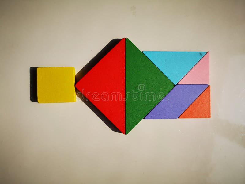 Seven Piece Puzzle To Build a Special Pattern Stock Photo - Image of ...