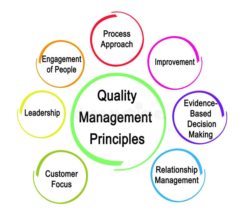 Seven Quality Management Principles Stock Illustration - Illustration ...