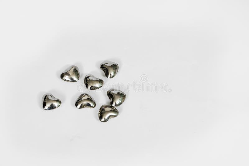 Seven silver hearts stock photo. Image of love, symbol - 90127988