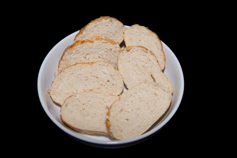 Seven Slices of Crusty Bread Stock Photo - Image of baked, craftsperson ...