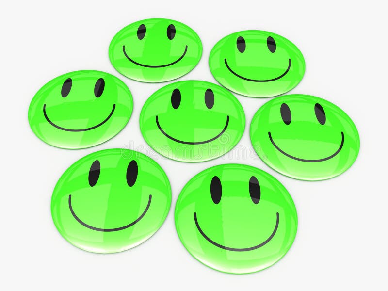 Seven Smileys stock illustration. Illustration of button - 26060273