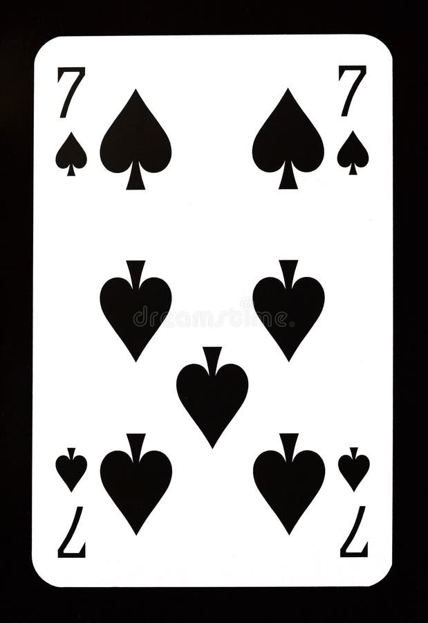 Seven of Spades Playing Card Editorial Photography - Image of diamond ...