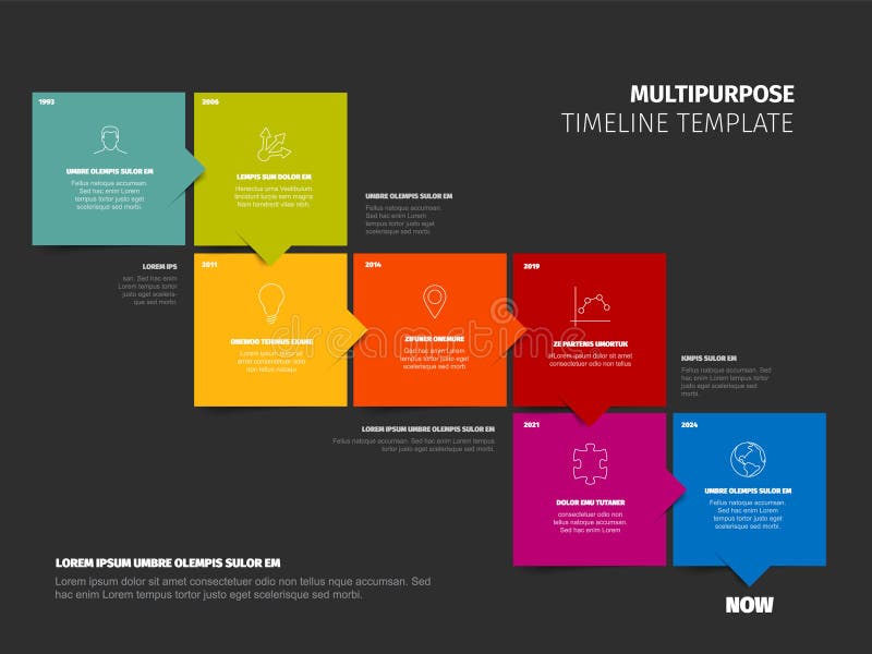 Seven Blocks Pie Chart Multipurpose Infographic Template Stock Vector ...