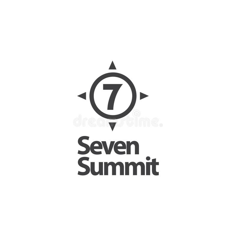 Seven Summit Vector Design Illustration Stock Vector - Illustration of ...