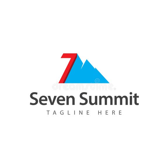 Seven Summit Vector Template Design Illustration Stock Vector ...