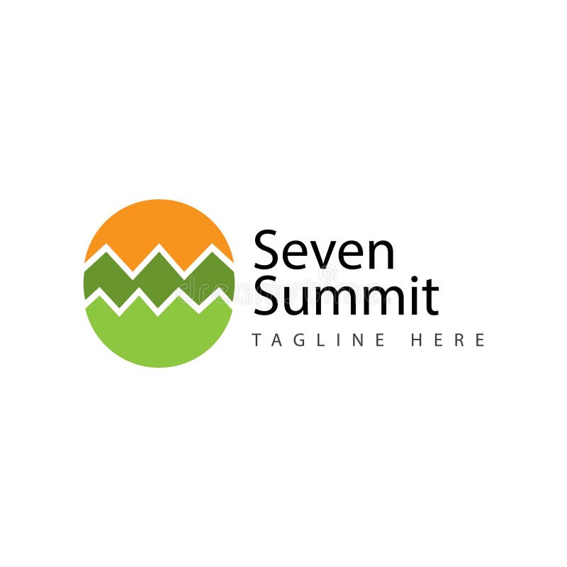 Seven Summit Vector Template Design Illustration Stock Vector ...