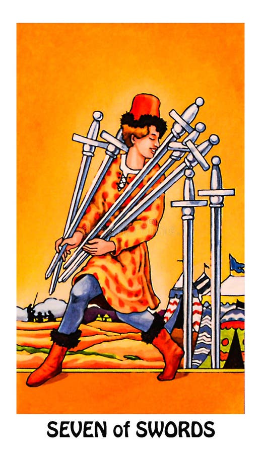 7 Seven of Swords Tarot Card Logic Reason Ahead of the Posse ...