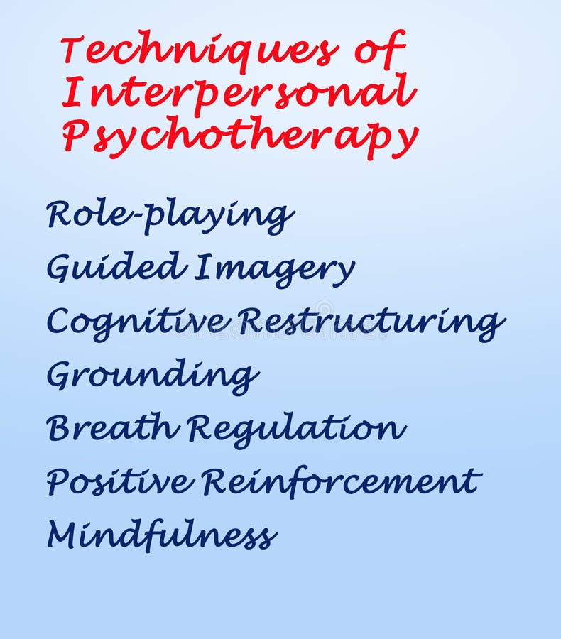 Techniques of Interpersonal Psychotherapy Stock Illustration ...