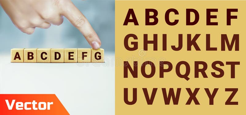 Seven Wooden Cubes in Row. Wooden Cube Blocks with Letter Stock Photo ...