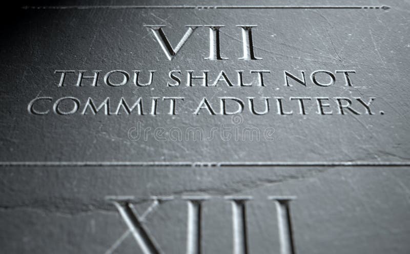 The Seventh Commandment stock illustration. Illustration of render ...