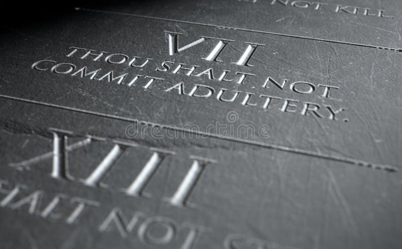 The Seventh Commandment stock illustration. Illustration of isolated ...