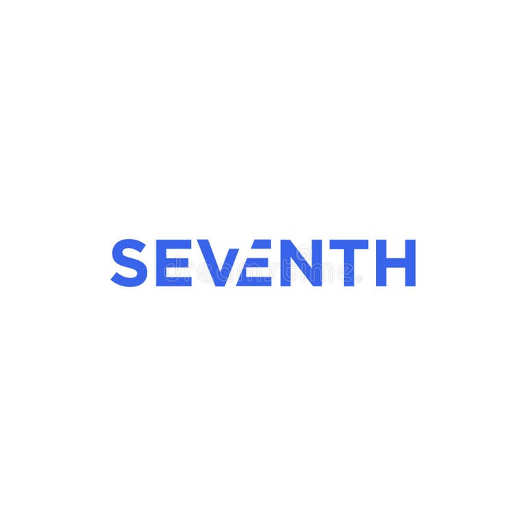 Seventh Logo Design with 7 Negative Space. Flat Design Stock Vector ...