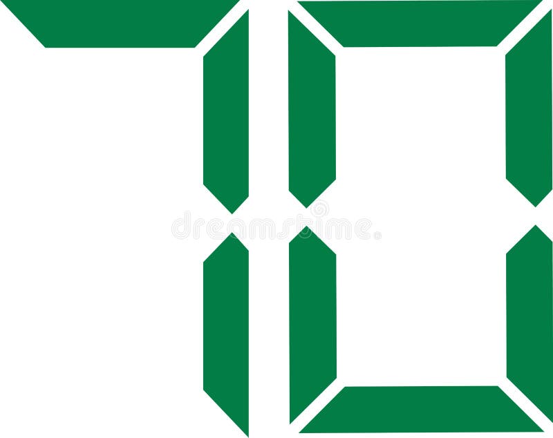 Seventy digital number 70 stock vector. Illustration of numeric - 107144004