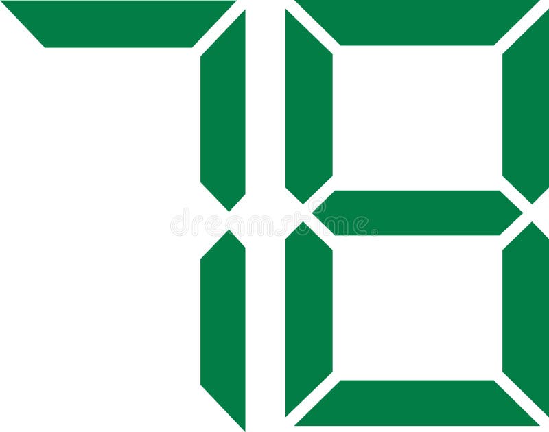 Seventy-eight Números Digitais 78 Ilustração do Vetor - Ilustração de ...