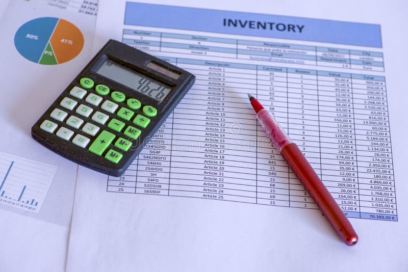 Accounting Documents of a Company on the Table Stock Photo - Image of ...