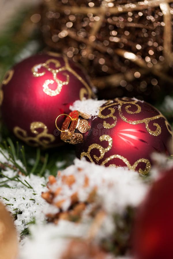 Several Assorted Christmas Ornaments Stock Image - Image of decoration ...