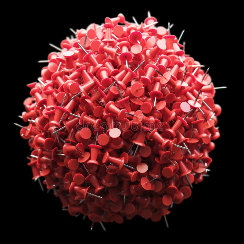 Several Assorted Colors of Plastic Push Pins in Shape of Sphere Stock ...