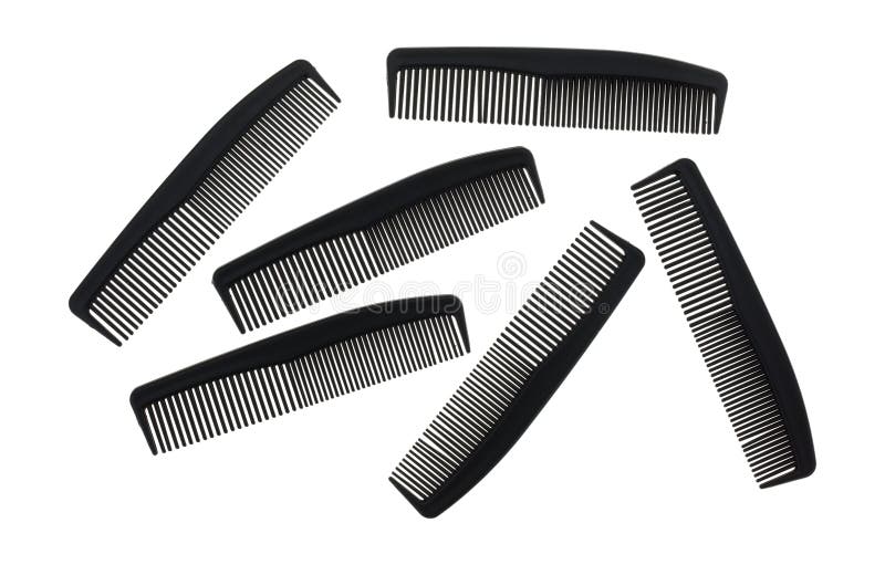 Several Barber Shop Black Combs Stock Photo - Image of management ...