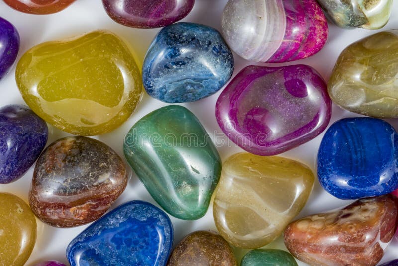 Several Beautiful and Colorful Crystal Stones Stock Photo - Image of ...