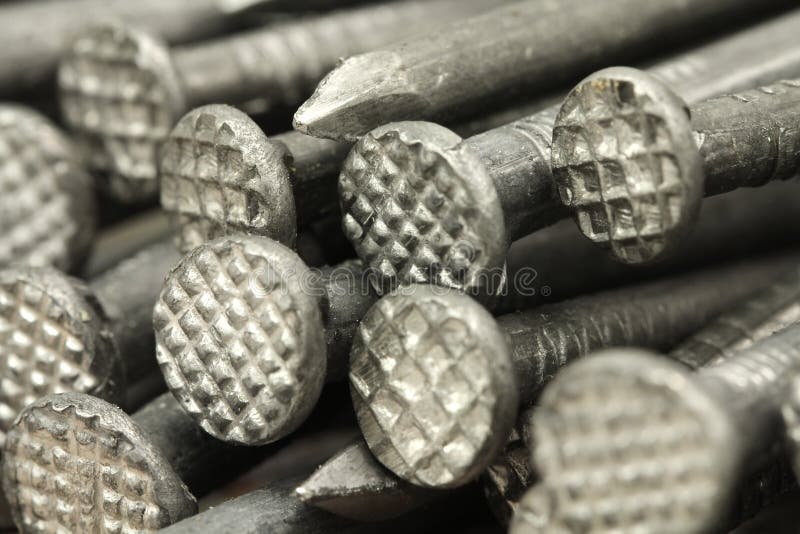 Several Big Carpentry Nails Background Stock Image - Image of abstract ...
