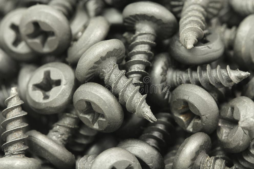 Several Black Screws Background Stock Photo - Image of fasteners ...