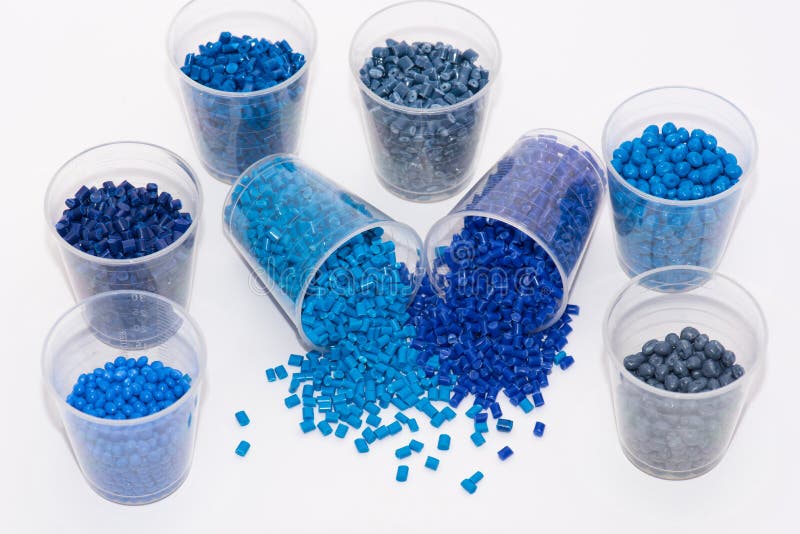 Blue thermoplastic resin stock image. Image of kunststoff - 10778009