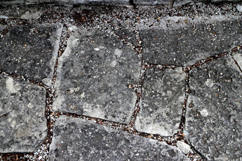 Garden Stepping Stone Path with Stone Bricks in Various Shapes Stock ...