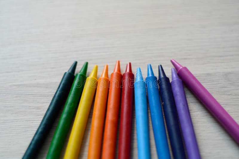 Several bright crayons stock photo. Image of color, packed - 53187876