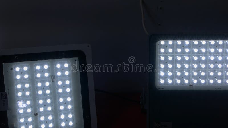 Several Bright Projectors in the Dark Room. Stock Image - Image of ...