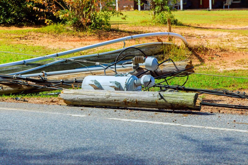 Broken Power Electric Cable White Stop Contact Stock Photo - Image of ...