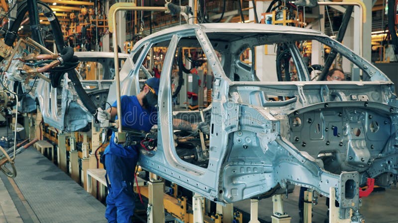 Machine Assembly, Shooting Video Fron Hands Stock Footage - Video of ...